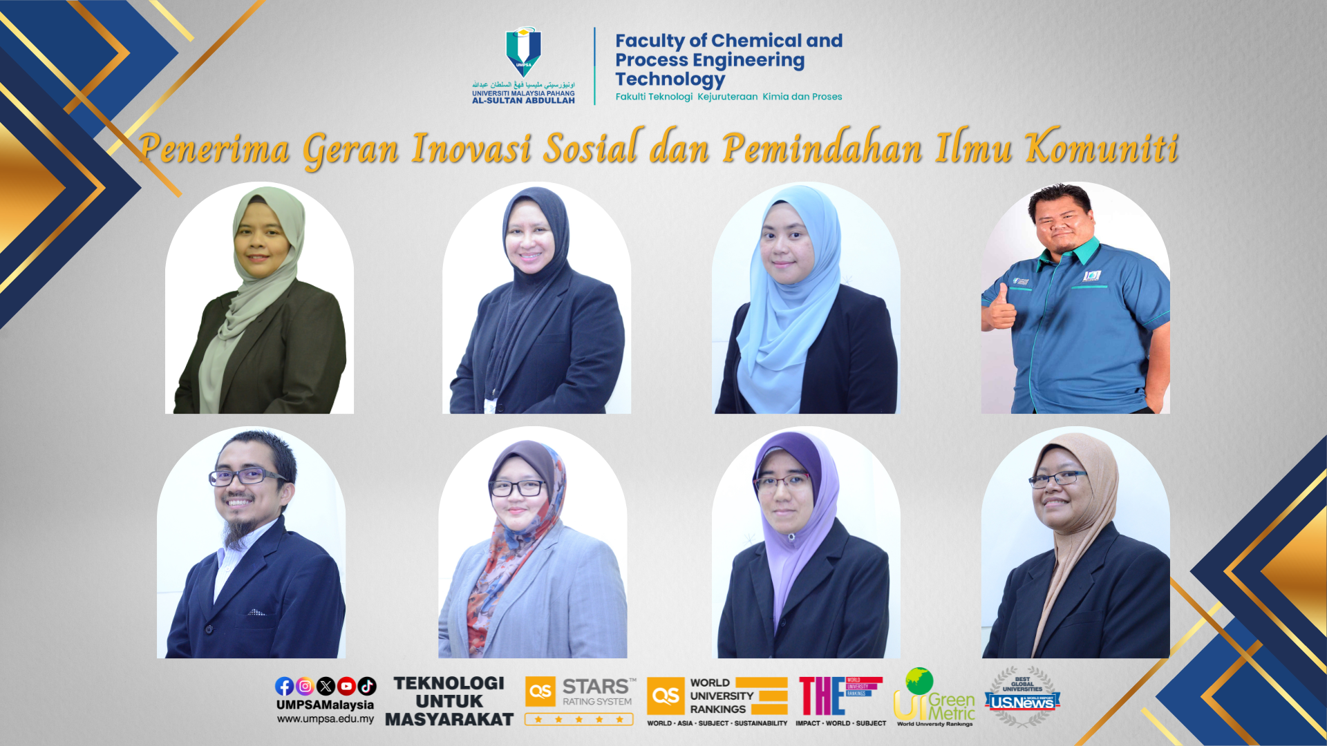 FTKKP - PENERIMA GERAN INOVASI SOSIAL DAN PEMINDAHAN ILMU KOMUNITI (CDU)